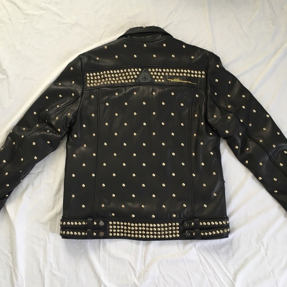 Al Wissam | Jackets & Coats | Al Wissam Studded Biker Leather Jacket ...